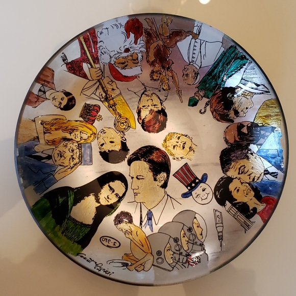 Count Agazzi | Accents | Count Agazzi Reverse Painted Glass Plate ...